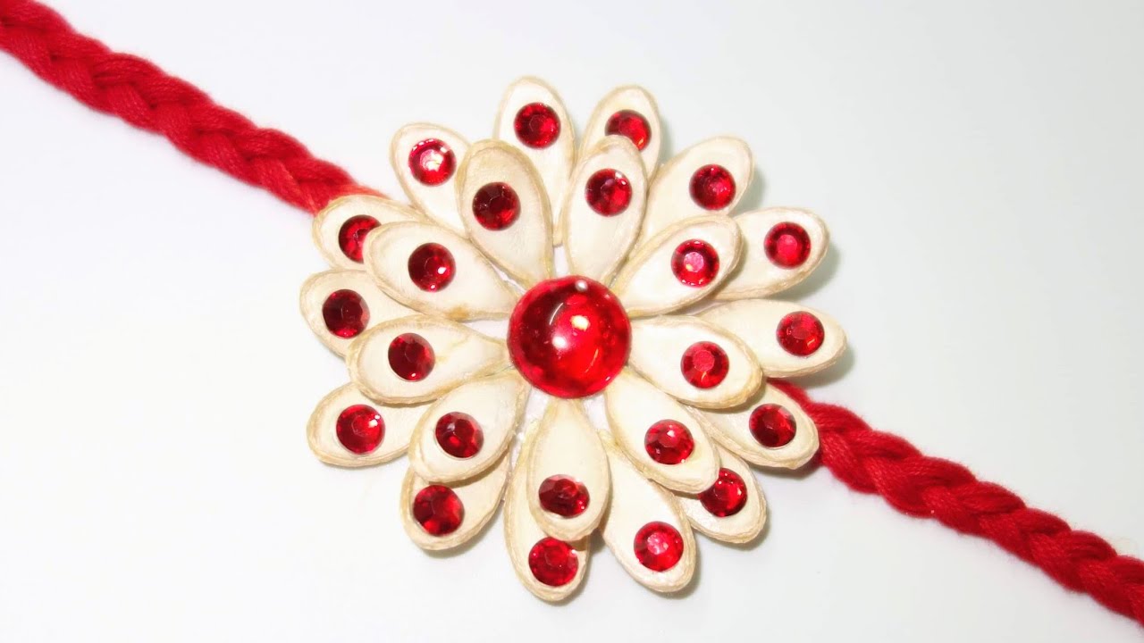Pumpkin Seed Rakhi Rakhi Making For School Competition Eco Friendly pumpkin-seed-rakhi-rakhi-making-for-school-competition-eco-friendly