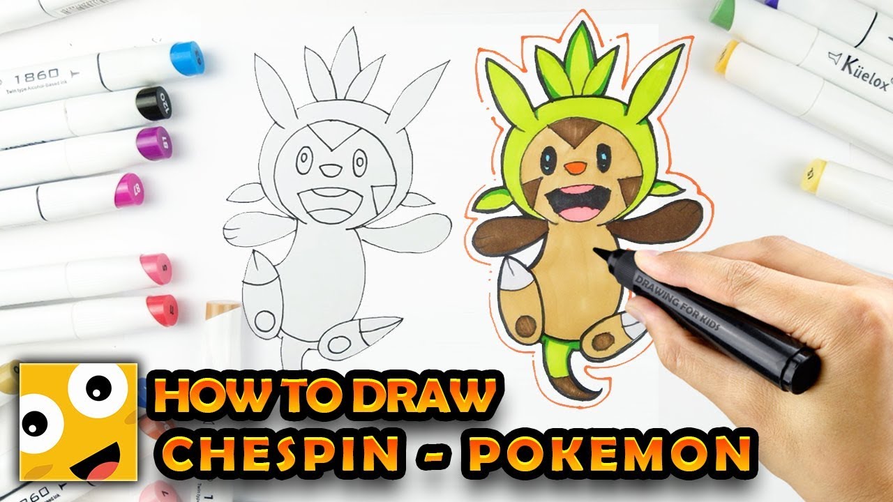 Drawing for kids How to Draw Chespin | Pokemon | #Drawing #For #Kids ...