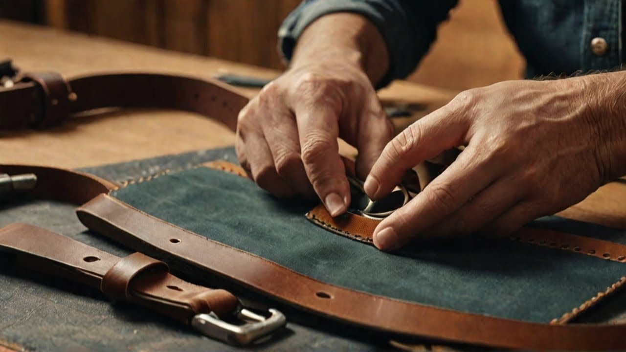 Handmade Belt From Cowhide | How To Make a Leather Belt | 4K - YouTube