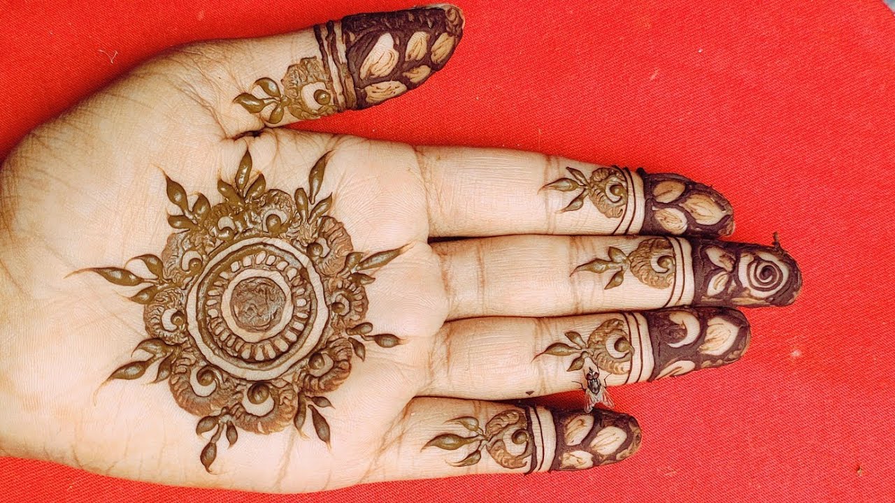 Esay & simple buta design|| gorgeous mehndi design || girls mehndi ...