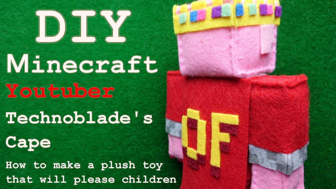[Minecraft Youtuber] Technoblade's Cape - How to make a plush toy ...