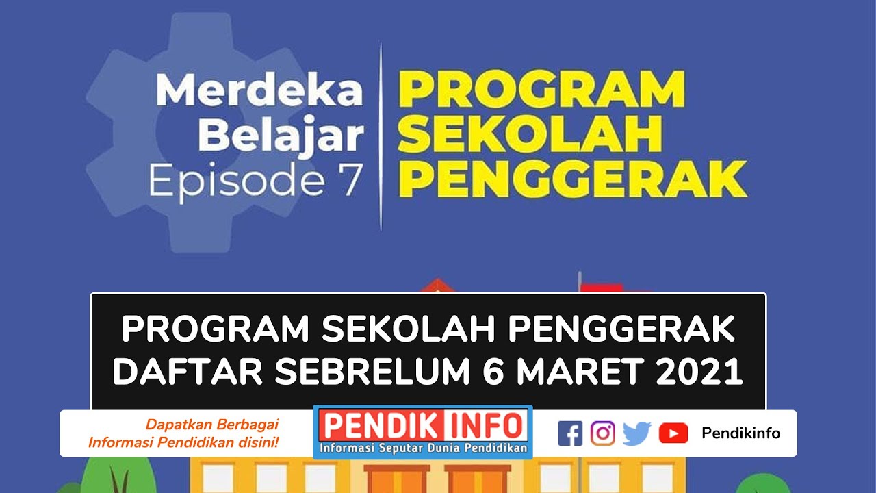 PROGRAM SEKOLAH PENGGERAK (Segera Daftar Sebelum 6 Maret 2021 ...