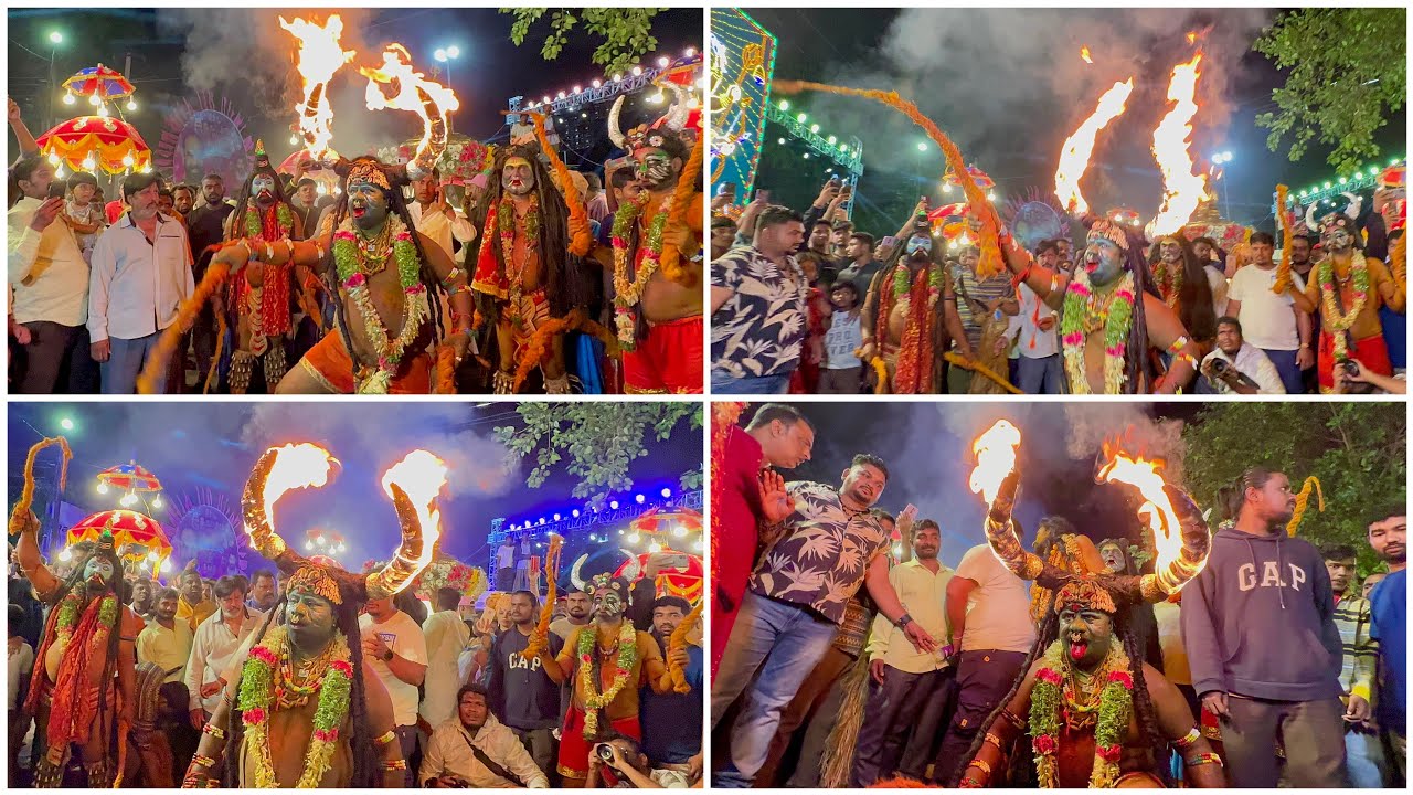 Potharaju Unseen Fire Dance Must Watch Balamrai Bonalu 2023 | Potharaju ...