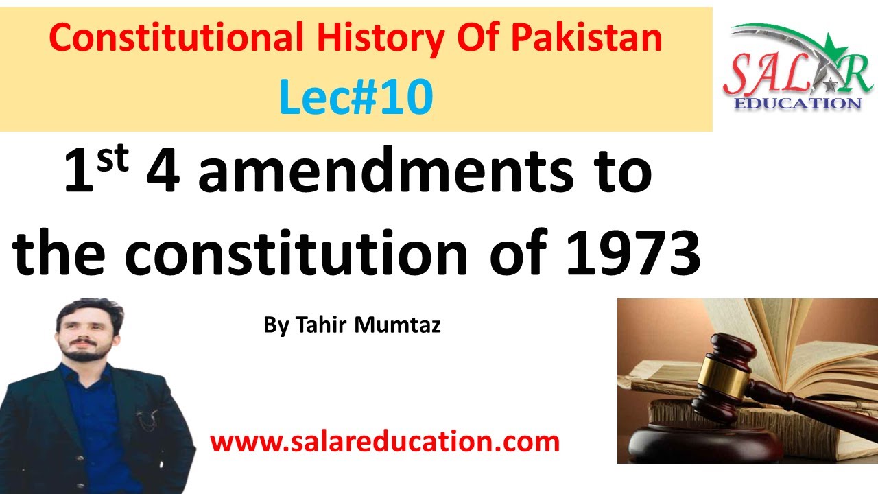 1st, 2nd,3rd and 4th amendment to the constitution of 1973. - YouTube