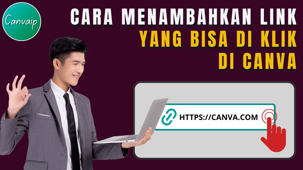 Cara Mudah Menambahkan Link yang bisa di klik di canva - YouTube