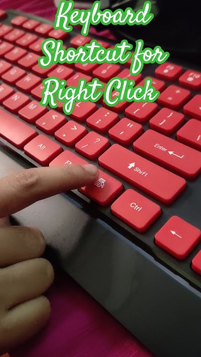 Keyboard Shortcut for Right Click | Right click Keyboard Shortcut ...
