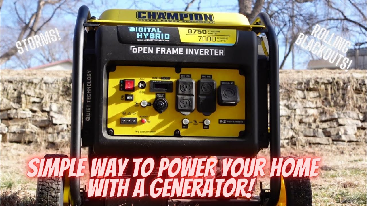 Simple Way To Power Your Home With A Generator - YouTube
