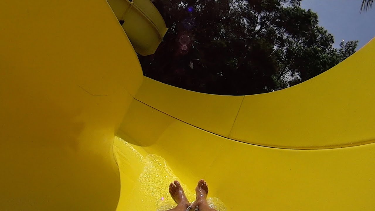 The Yellow Water Slide at Acquamania - YouTube
