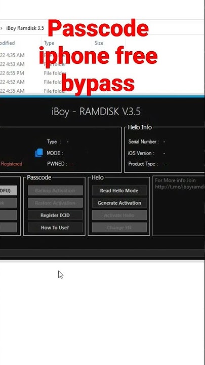 iBoy Ramdisk V3.5 iOS 15 Passcode iphone bypass free - YouTube