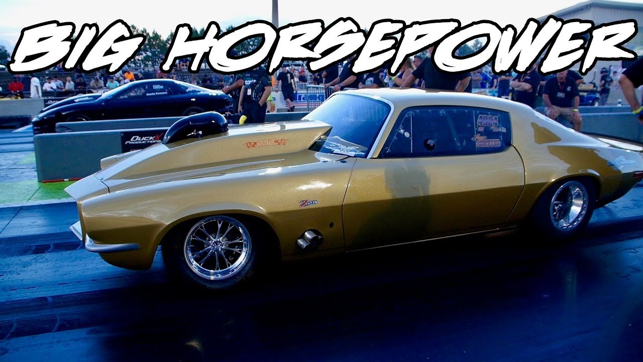 BIG PROCHARGER AND BIG HORSEPOWER OUT OF THIS CAMARO LAYING 4 SEC ...