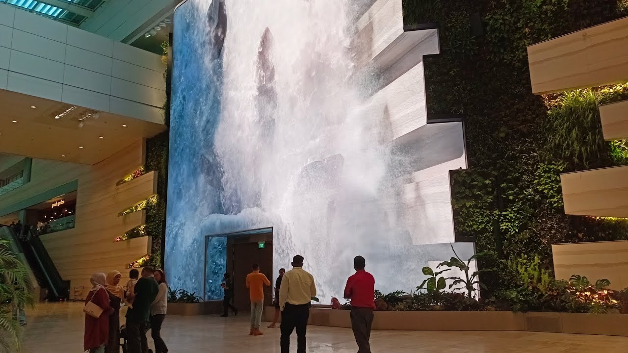 digital waterfall changi airport t2@thiru_360 - YouTube