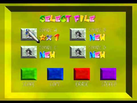 Sonic Adventure 64 (C3 Demo) (N64 / Nintendo 64) - Main Menu theme ...