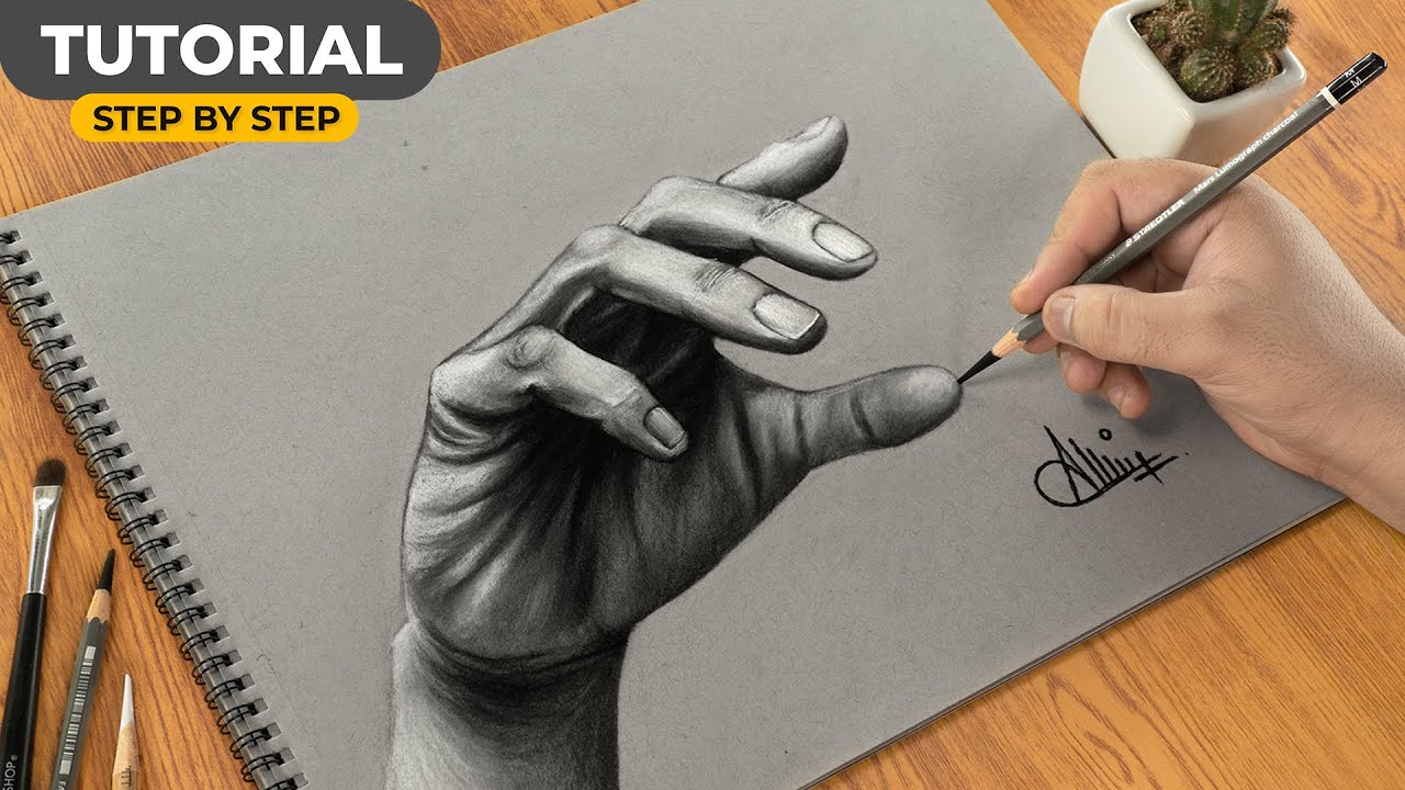 How to Draw a REALISTIC Hand! - YouTube