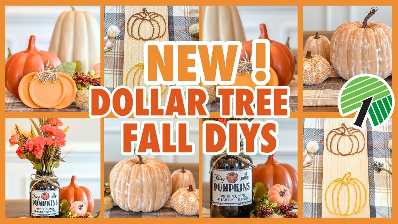 *MUST SEE* Dollar Tree Fall Home Decor DIYs 🍁 Quick & Easy Fall DIY ...