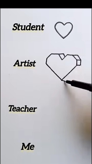 Student Vs Teacher Heart ️ #drawing Dil ka Chitra - YouTube