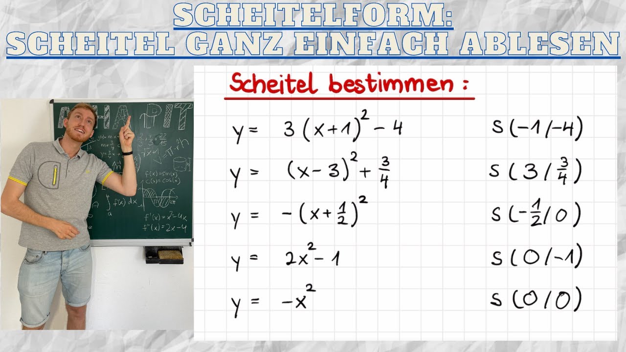 Scheitelform: Scheitel einfach bestimmen - YouTube