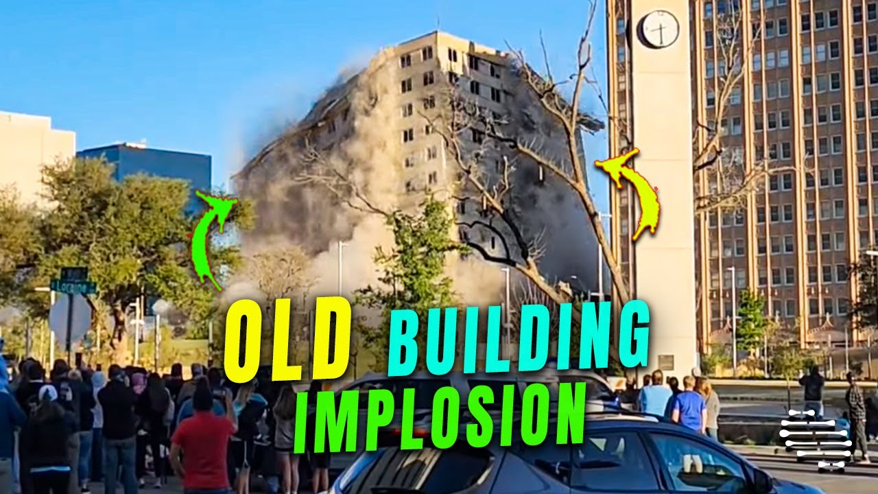 Implosion of an Old Building Captured on Camera - YouTube