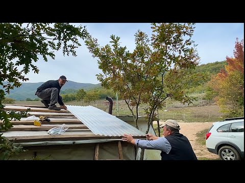 YAĞSIN KAR❄️DAĞ EVİ KIŞA HAZIR🏡En ucuz çatı tamiri!