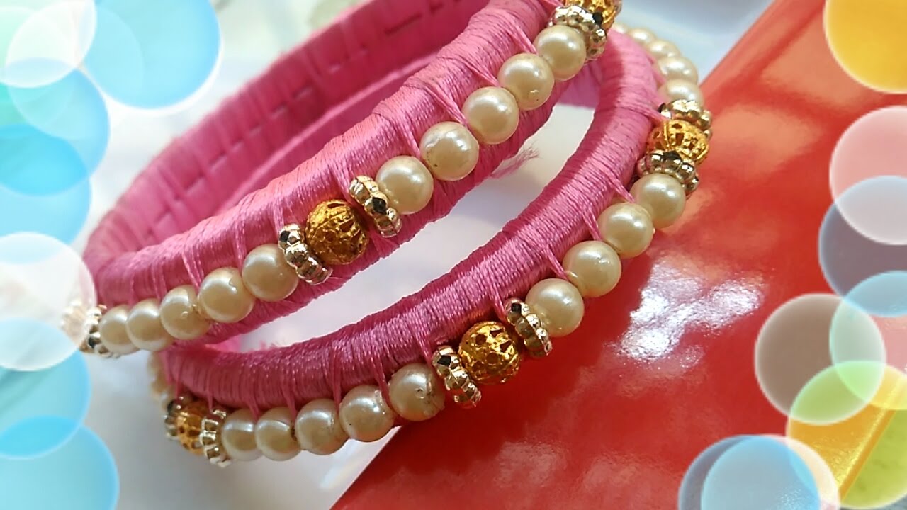 how to make silk thread bangles - YouTube