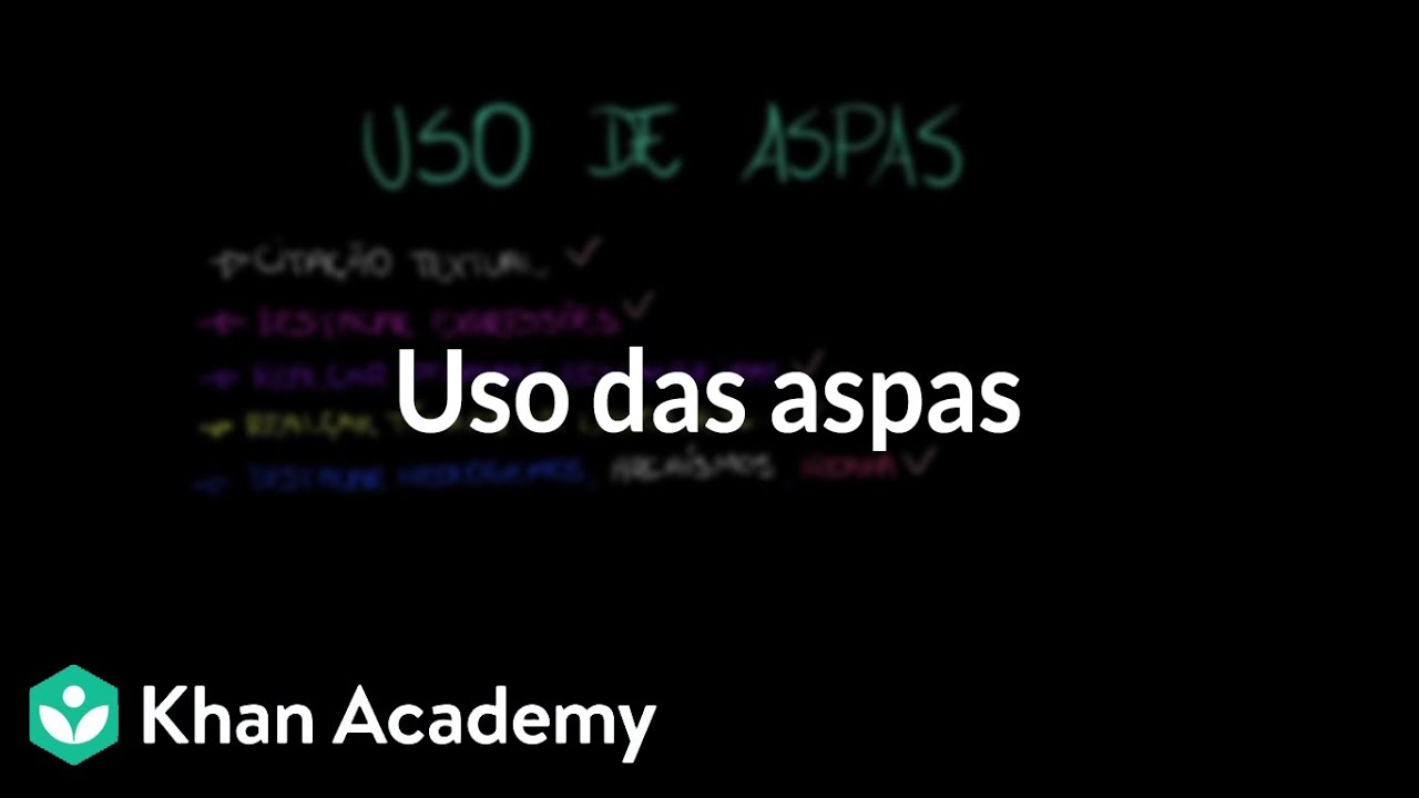 Uso das aspas - YouTube