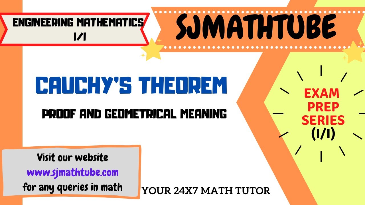 Cauchy's Theorem Proof And Geometrical Meaning - YouTube