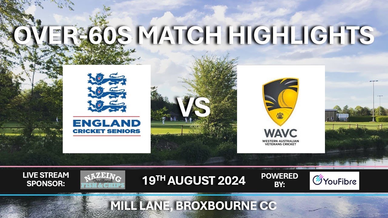 England Over 60s VS Western Australia Over 60s MATCH HIGHLIGHTS - YouTube