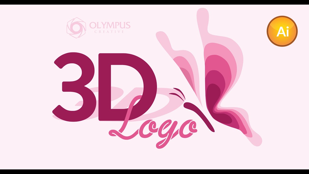 Adobe Illustrator | 3D Logo draw Tutorial by color [Tạo hiệu ứng logo ...