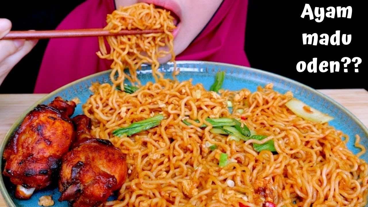 MAGGI GORENG ODEN + AYAM MADU ODEN Sesi Merekacipta | MUKBANG Eating ...