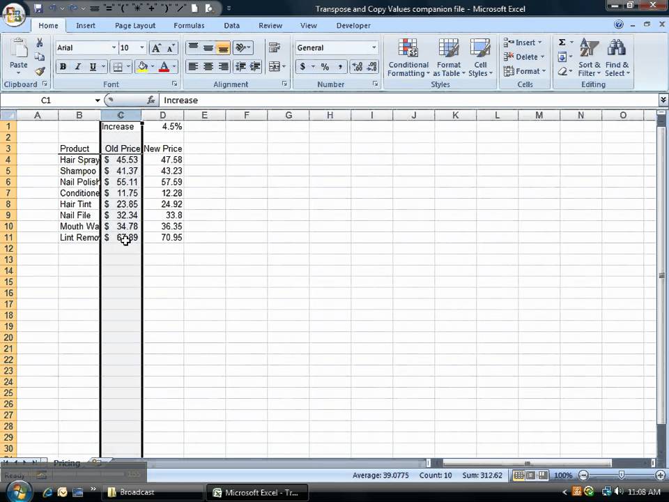 Transpose and Paste Values mp4 YouTube Transpose and Paste Values mp4 YouTube