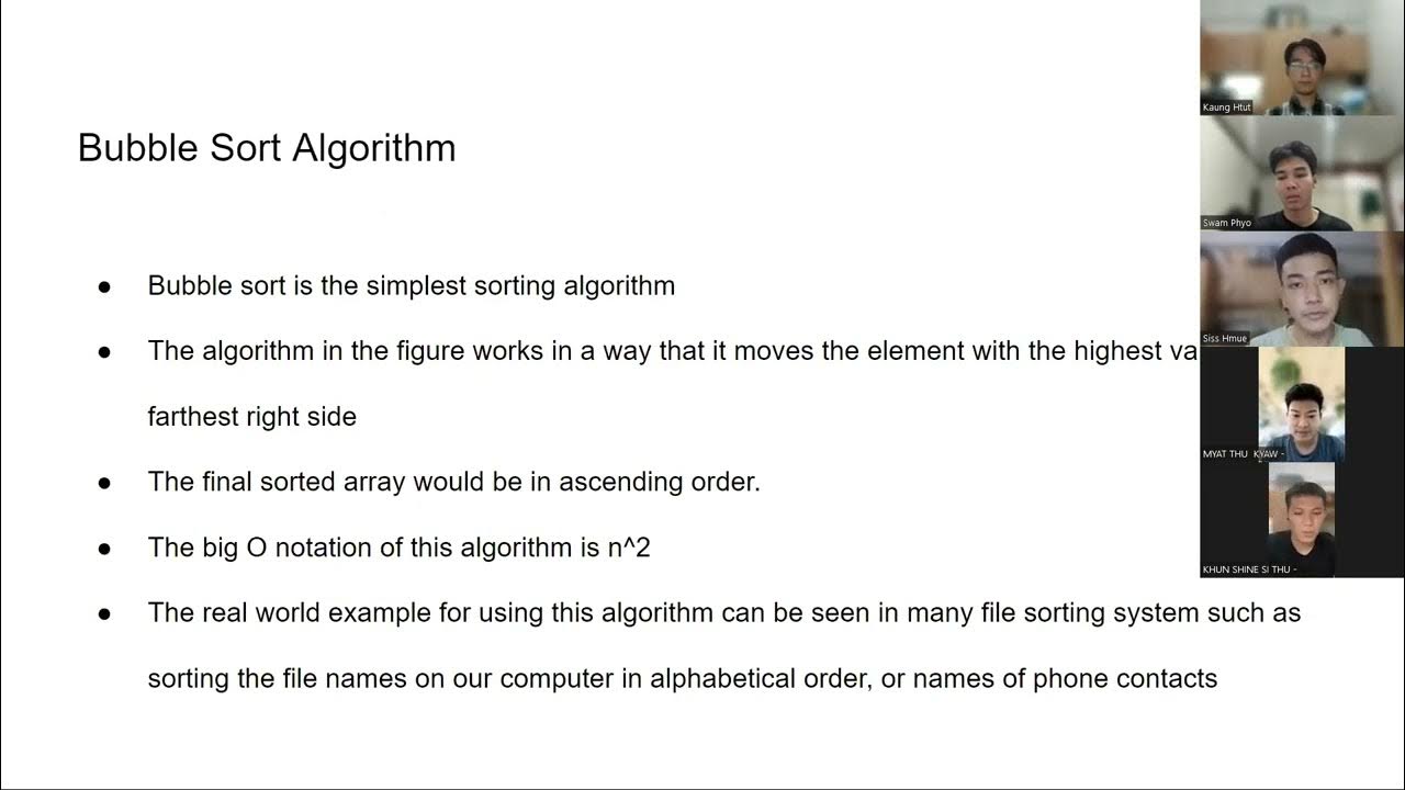 Linear Search And Bubble Sort Group 6 Dsa Group Project Youtube