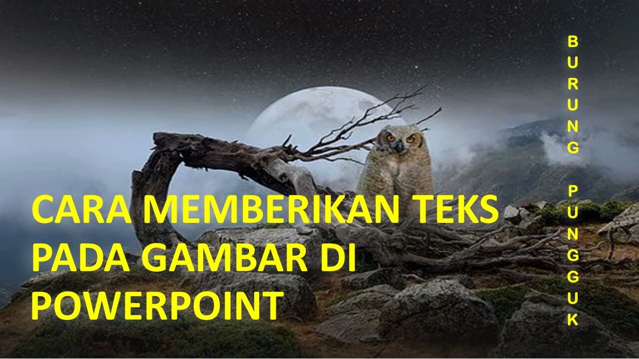 Cara menambahkan teks pada gambar di powerpoint - YouTube