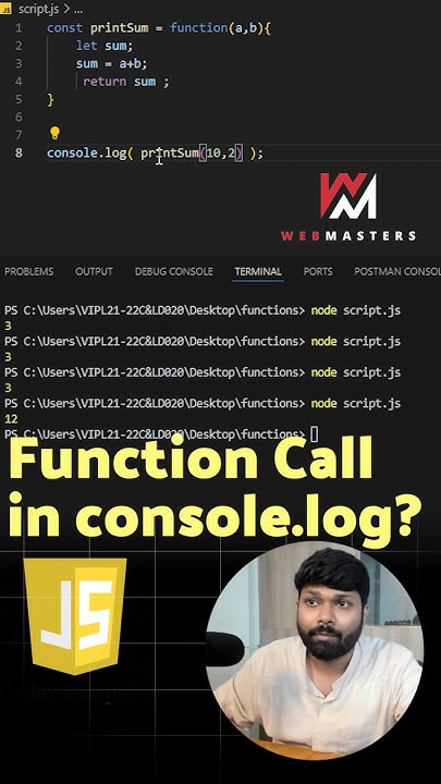 Function Call In Console Log Coding Placement Programming Coderslife Learnwebcode Youtube