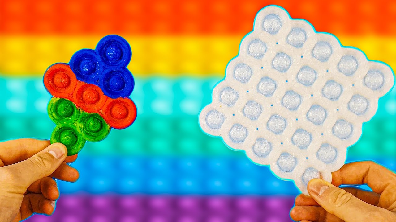 Diy Pop It 3D Printed / Simple Dimple 3D Print Timelapse - YouTube