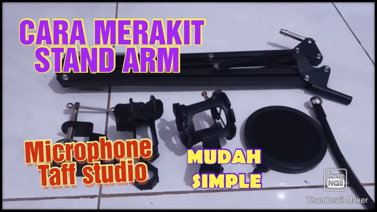 Cara merakit mic stand microphone taff studio - YouTube