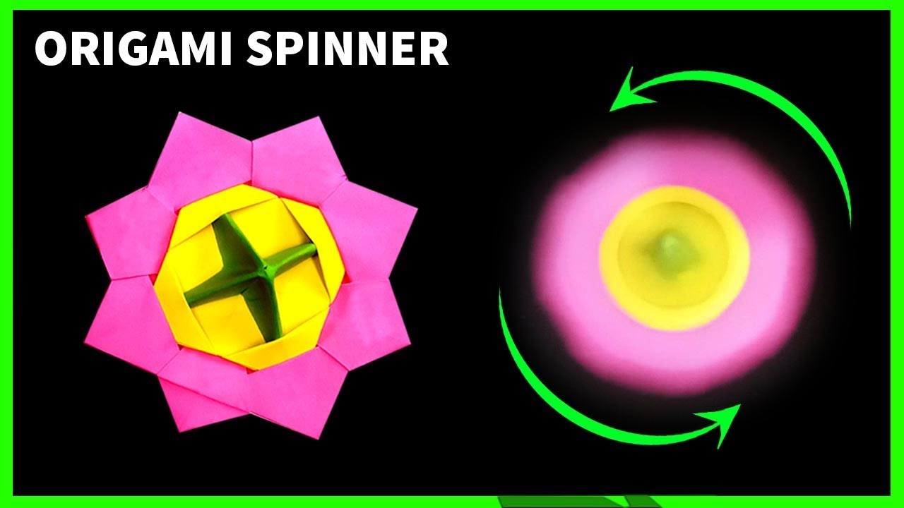 Cách Làm con quay Spinner bằng giấy | Origami Spinner | ninja Star ...