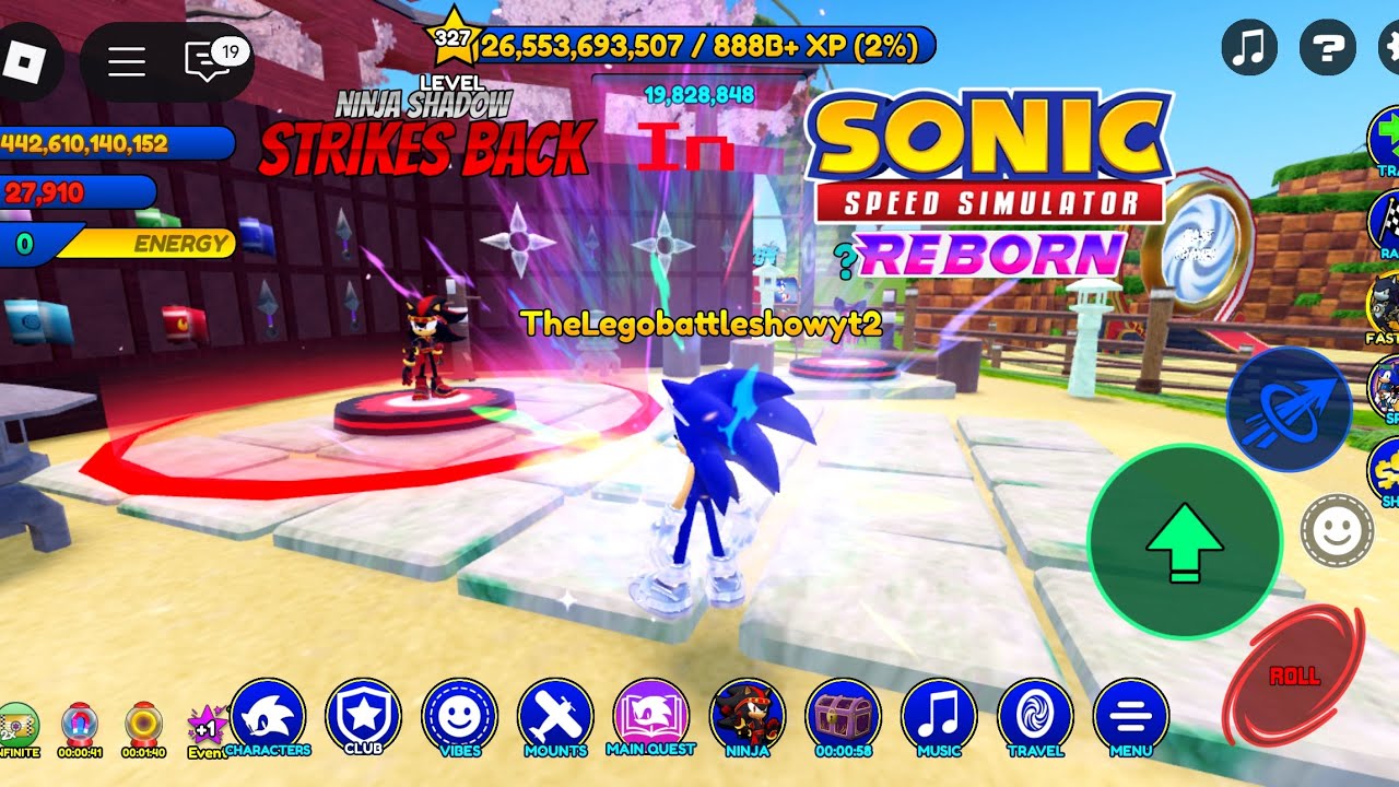 Unmasked ninja shadow strikes back event in sonic speed simulator - YouTube