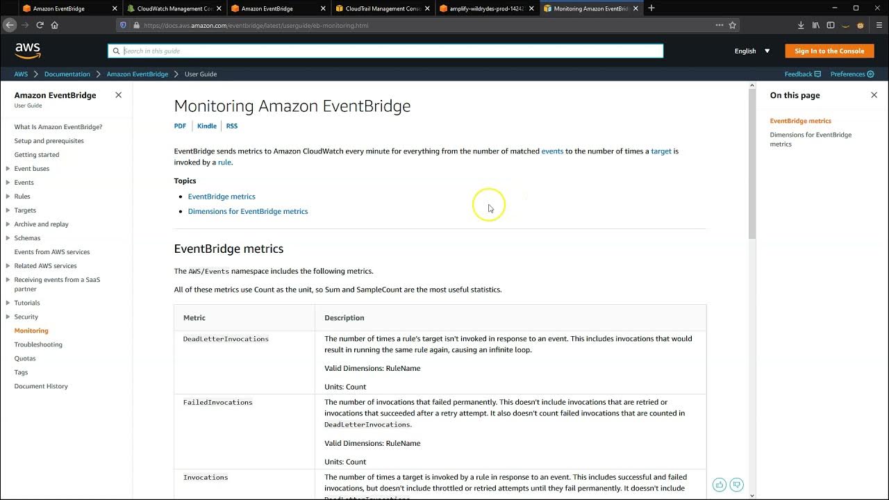 Amazon EventBridge - Monitoring and auditing events - YouTube