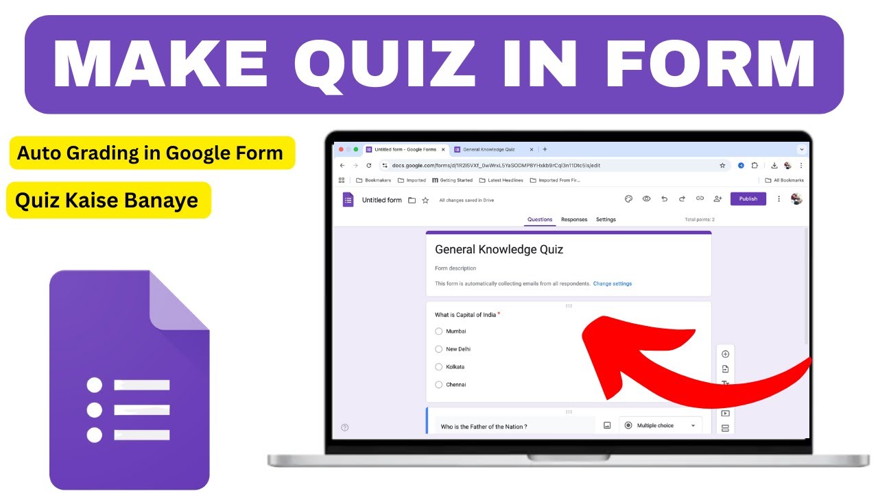 How to Make a Quiz in Google Forms with Auto Grading | Google Form Quiz ...