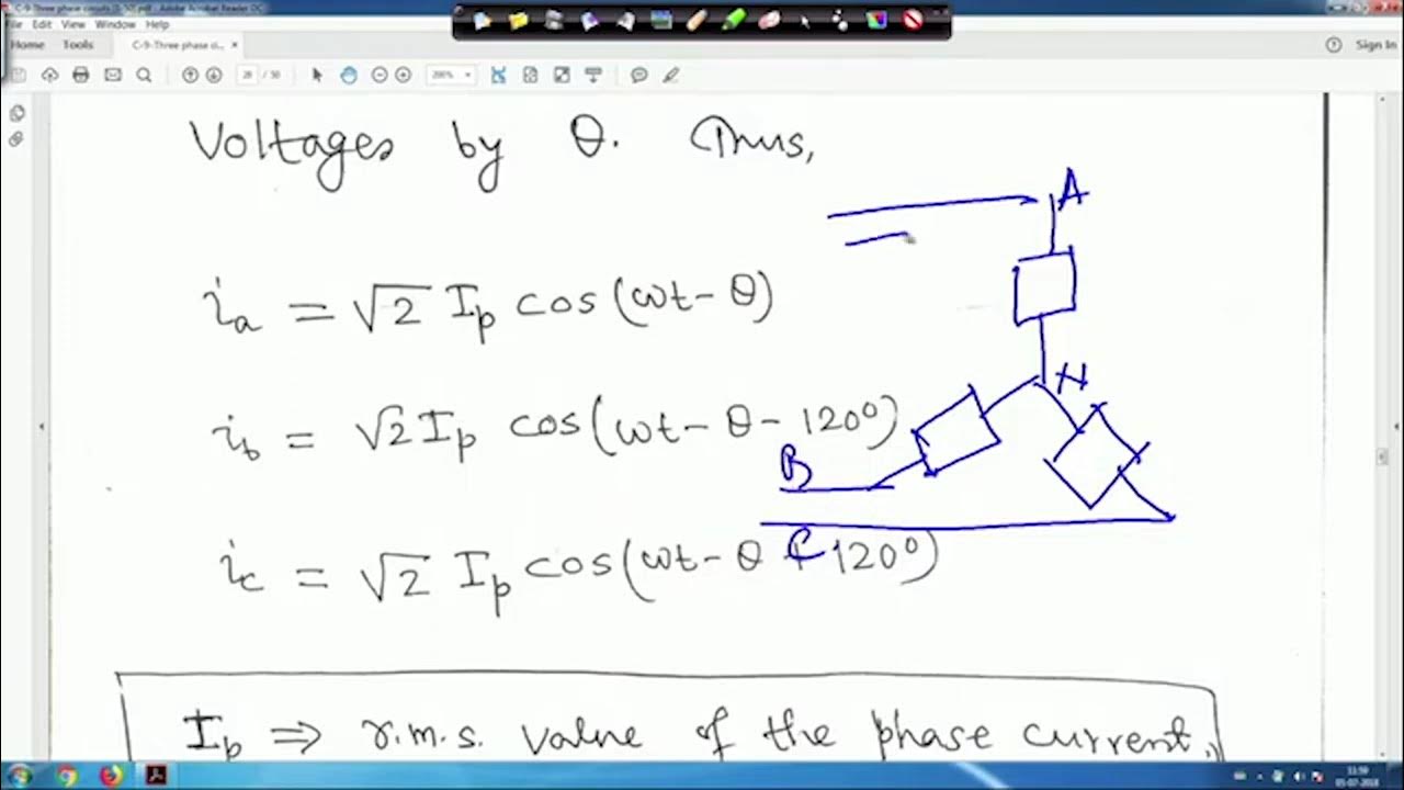 Three Phase Circuits (Contd.) #ch19 #swayamprabha - YouTube