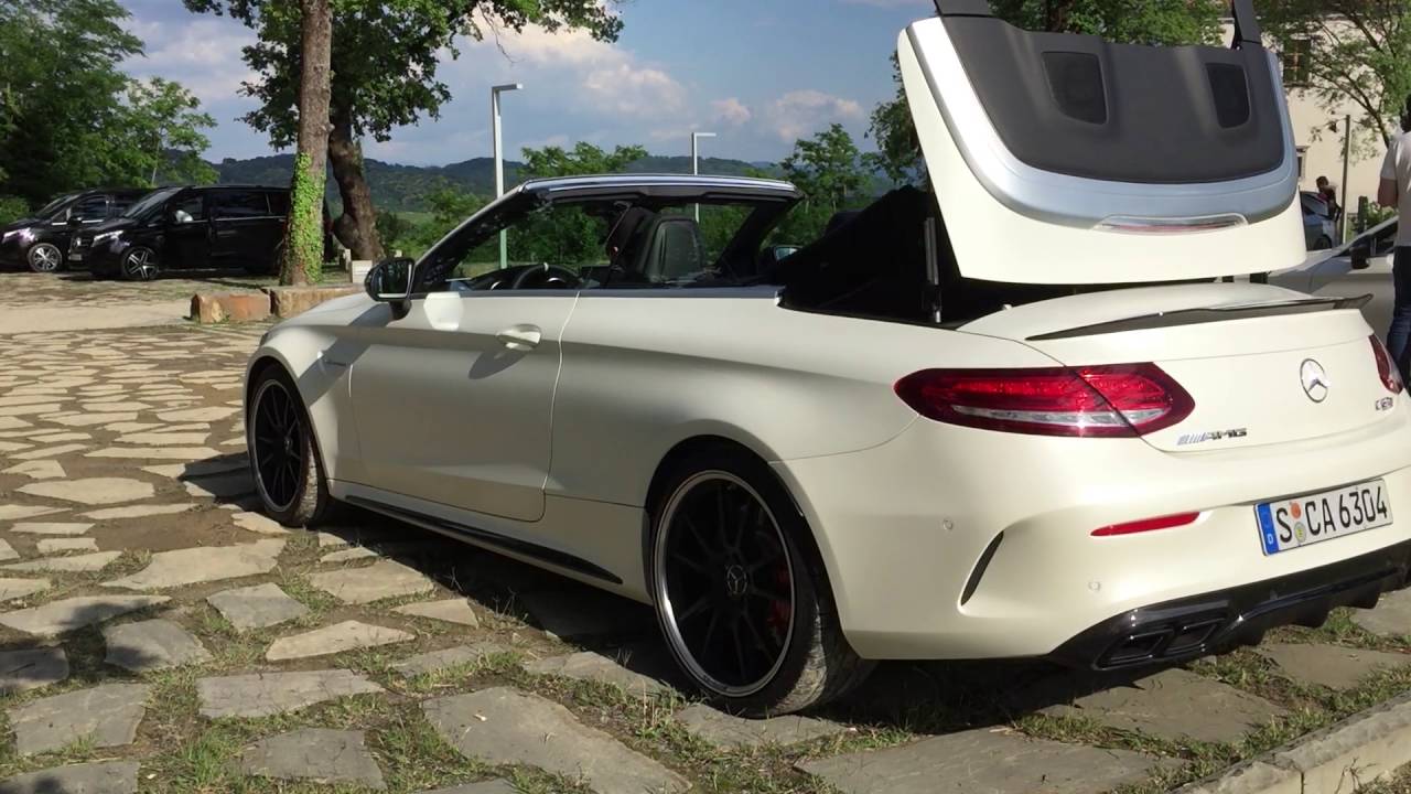 Mercedes-AMG C63S Cabriolet roof - YouTube