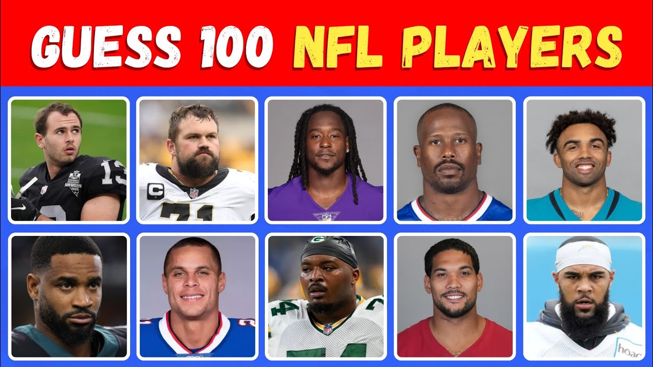 GUESS THE NFL PLAYERS || 100 QUICK QUIZ - YouTube