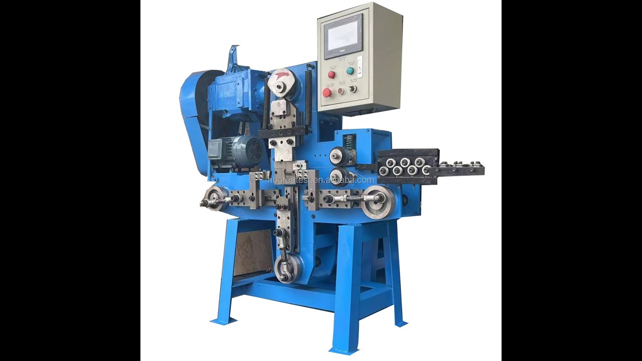 Metal double J hook making machine wire hook forming machine - YouTube