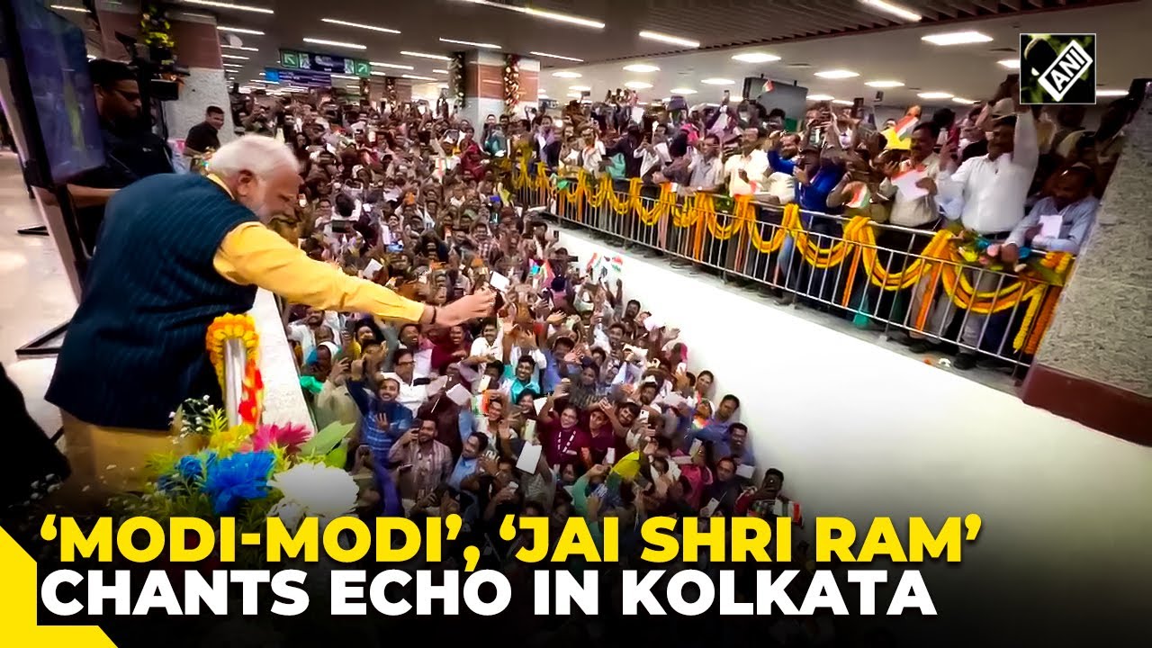 ‘Jai Shri Ram’, ‘Modi-Modi’ chants| Crowd goes wild after seeing PM ...