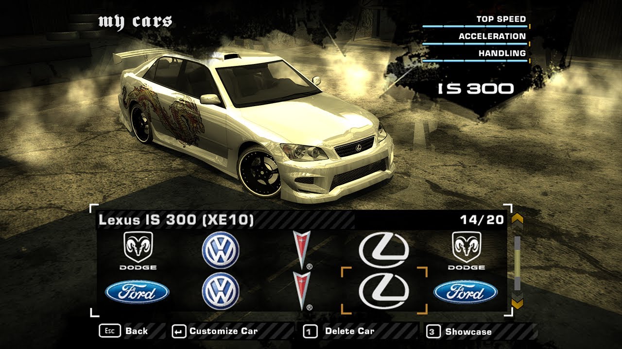 Need for Speed: Most Wanted — Lexus IS 300 (XE10) (Demo) - YouTube