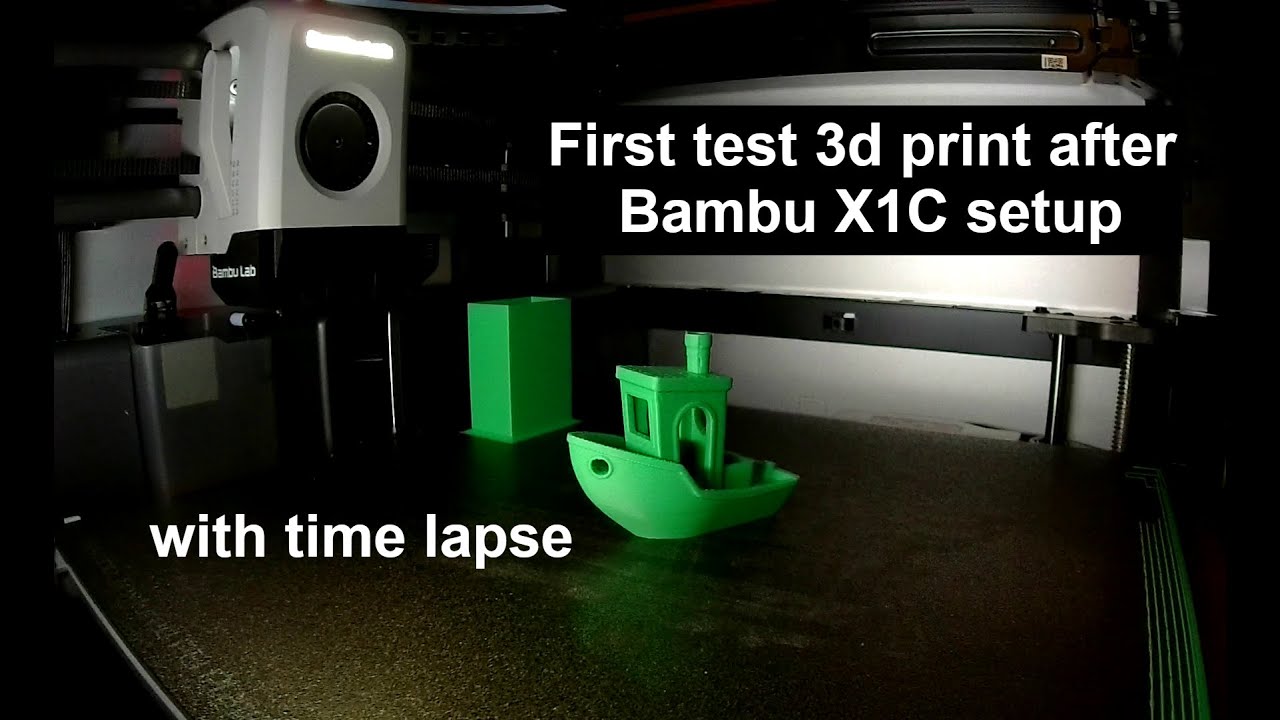 First test print with my new Bambu Lab X1C 3D printer with time lapse ...