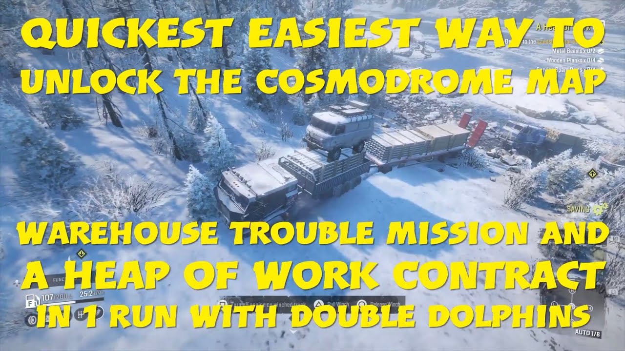 SnowRunner Quickest Easiest Way To Unlock Cosmodrome Map Warehouse ...