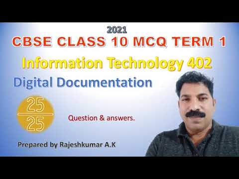 CBSE Information technology 402 - Digital Documentation Question and ...