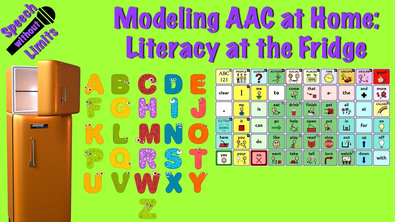 Modeling AAC at Home: Literacy at the Fridge - YouTube