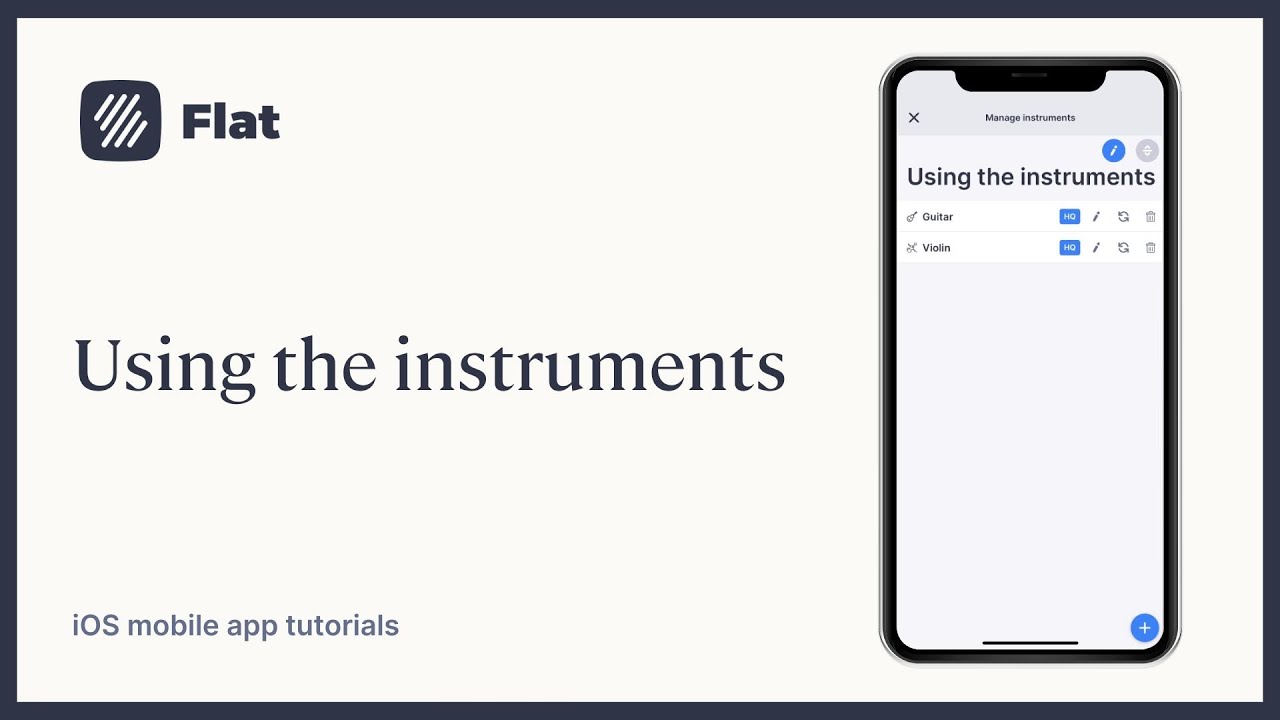 The instruments - Flat iOS tutorial - YouTube