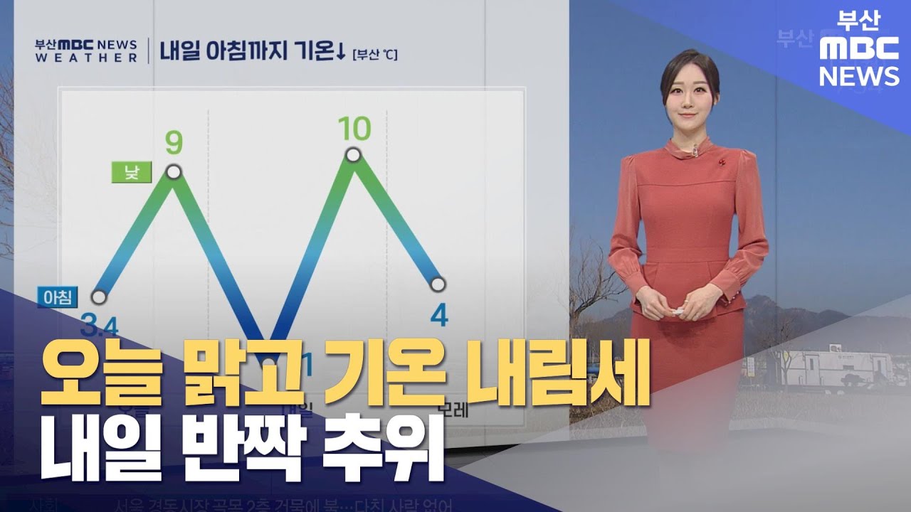 오늘 맑고 기온 내림세 내일 반짝 추위 2024 01 15 월 뉴스투데이 부산mbc Youtube